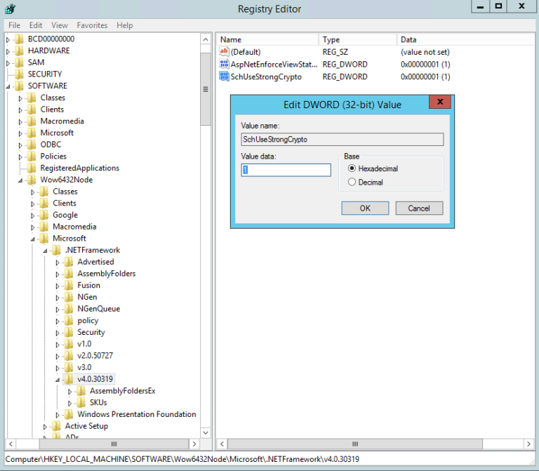 Enabling Tls 12 → Sql Server Configuration Mediasite U